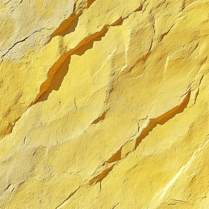 Texture of Yellow Cracked Rock Surface with Sunlight Shadows Stock ...