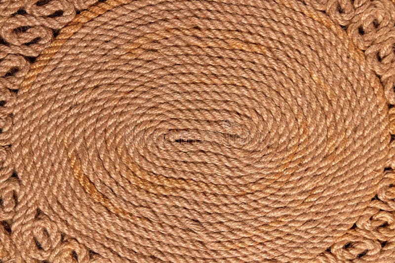 Close Up View of Brown Rope Pattern Stock Photo - Image of texture ...