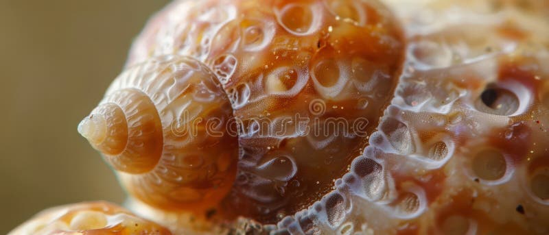 Close-Up View of a Brown and White Seashell with Intricate Pattern ...