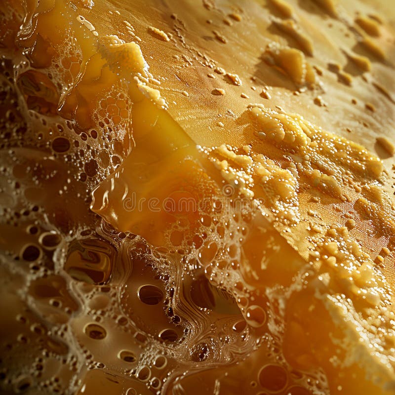 Close-up View of Bubbling Melted Cheese on a Hot Surface during Cooking ...