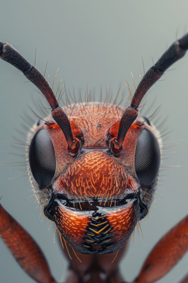A Close-up View of a Bug S Face with Detailed Features Stock Image ...