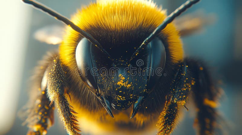 A Close Up View of a Bumble Bee Stock Photo - Image of flower, nectar ...