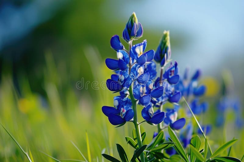 A Close Up View of a Bunch of Blue Flowers. Perfect for Adding a Pop of ...