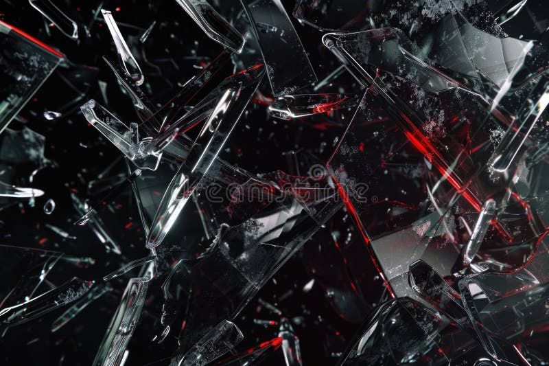 A Close-up View of a Bunch of Broken Glass, Suitable for Use in Scenes ...