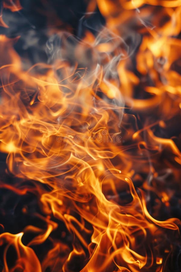 A Close-up View of a Bunch of Fire Flames. Perfect for Adding a Fiery ...