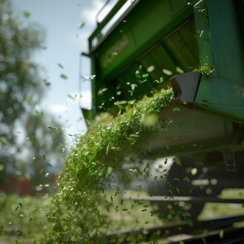 A Close Up View of a Bunch of Grass Flying through the Air Stock ...