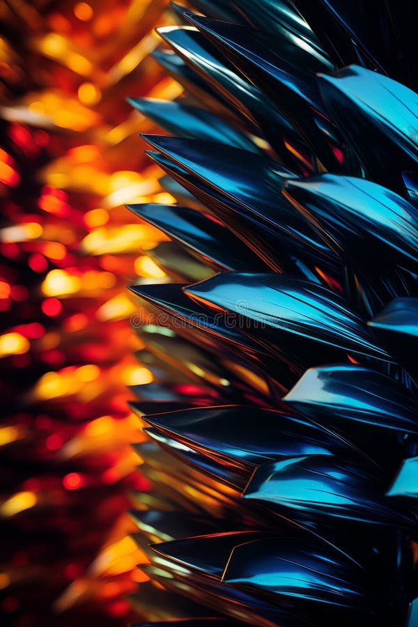 A Close Up View of a Bunch of Metal Spikes Stock Illustration ...