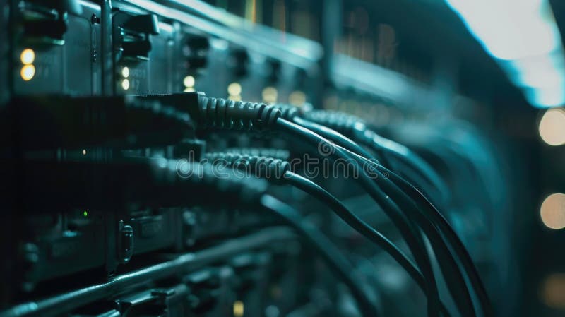 A Close Up View of a Bunch of Wires. Ideal for Technology or ...