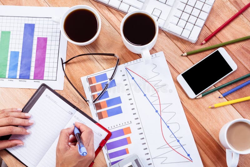 Close Up View of Business Stuff Stock Photo - Image of indoors ...