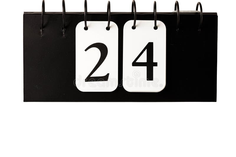 Close Up View of Calendar with Selected Date 24 December 2020. Stock ...