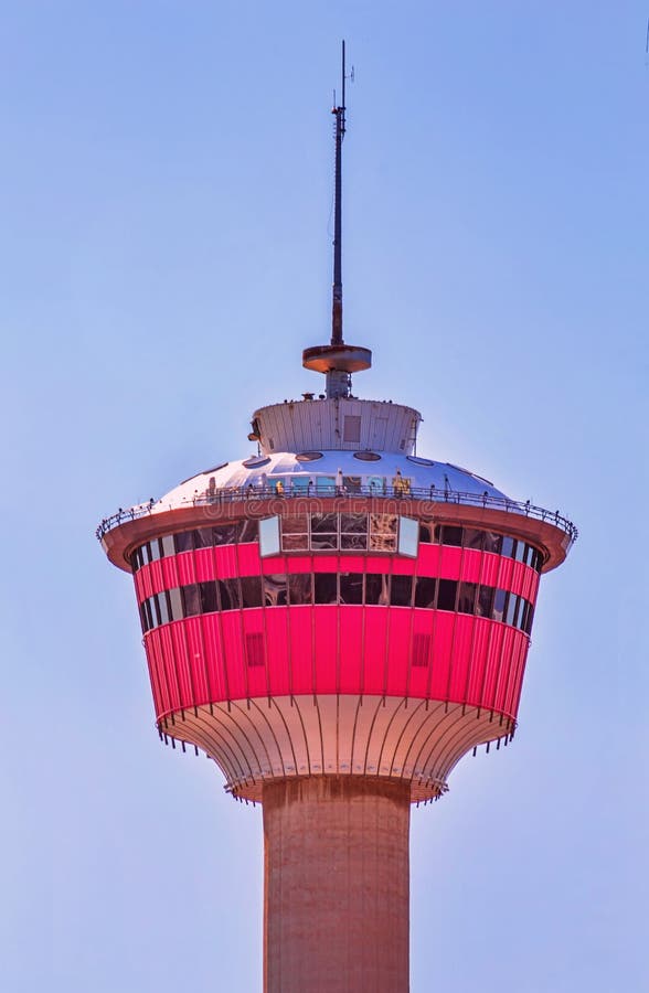 Close Up View of the Calgary Tower Stock Photo - Image of urban ...