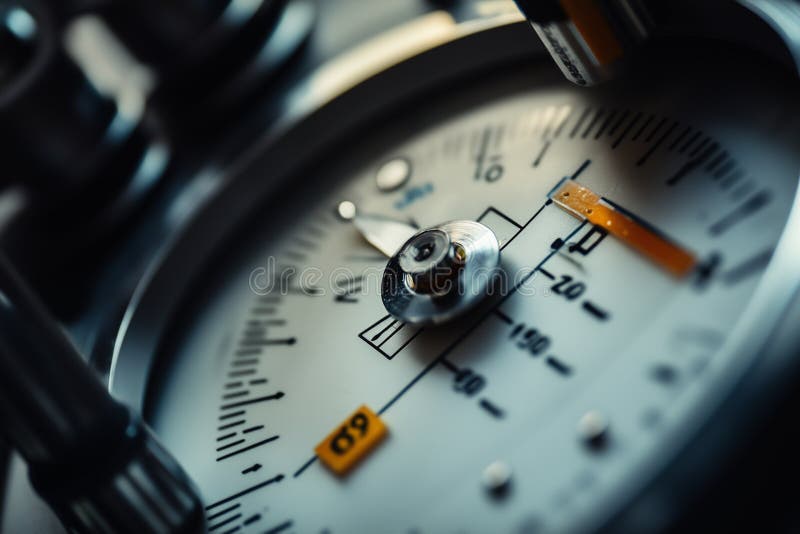Close-up View of a Calibrated Instrument Showing Precise Measurements ...