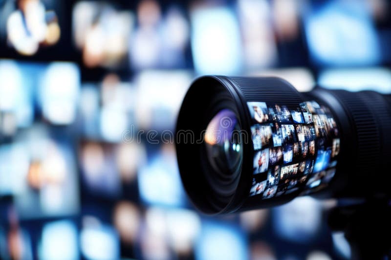 A Close-up View of a Camera Screen Showing Multiple Images Stock Photo ...