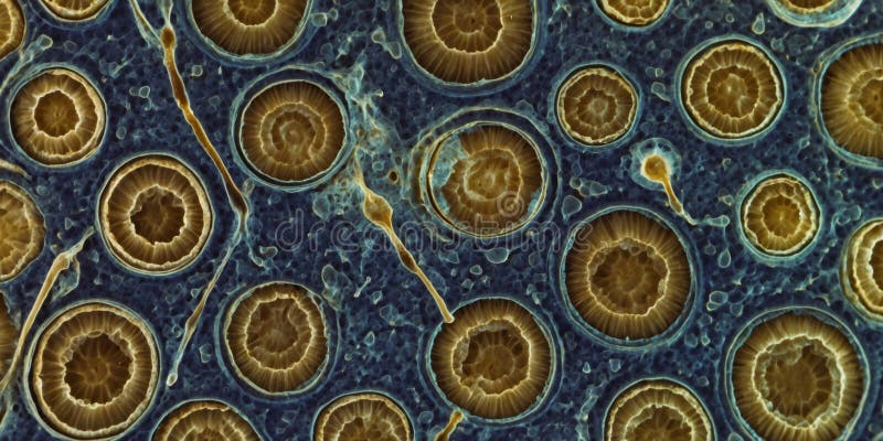 Intricate Microscopic Image Shows Detailed Cellular Structures with a ...