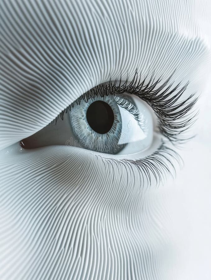 Close Up View of a Human Eye Showcasing Intricate Details and Textures ...