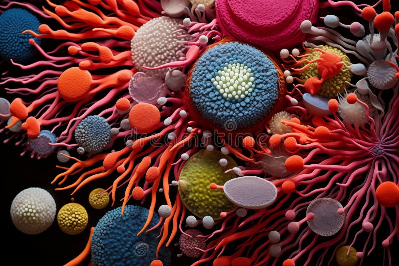 Close-up View Capturing the Fascinating World of Microorganisms in ...