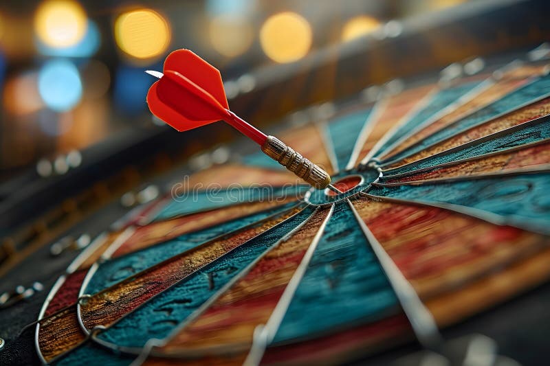 Dart Hitting Target Close Up Generative AI Stock Photo - Image of goal ...