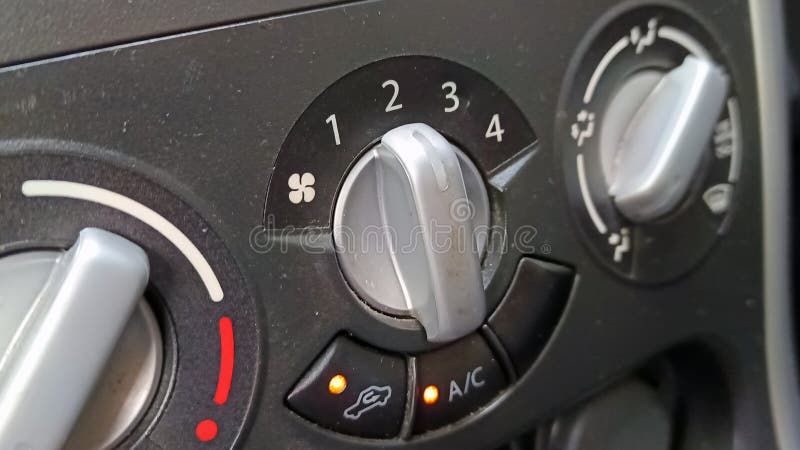 View of Car Air Conditioning Panel Stock Photo - Image of automotive ...