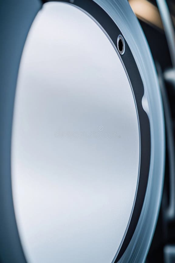 A Close-up View of a Car Dashboard Featuring a Circular Mirror Stock ...