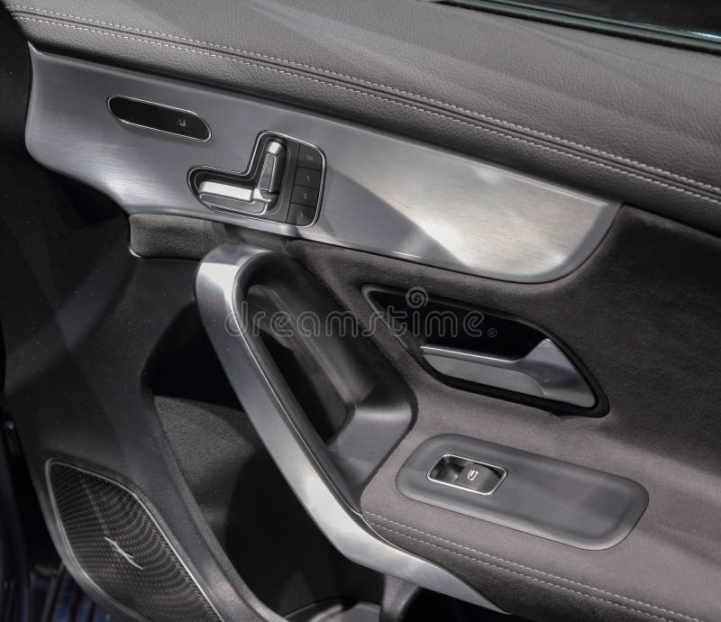 A Close Up View of Car Door Panel Stock Image - Image of luxurious ...