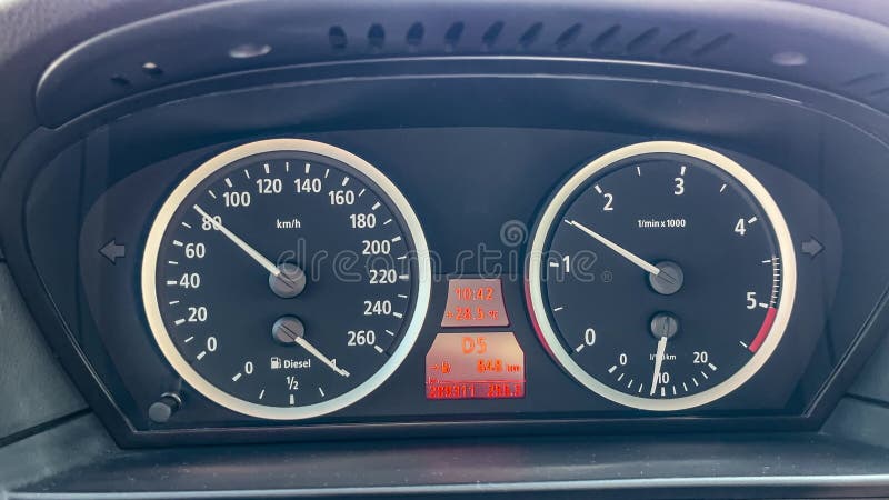 Car Dashboard with Speedometer Stock Video - Video of closeup, journey ...