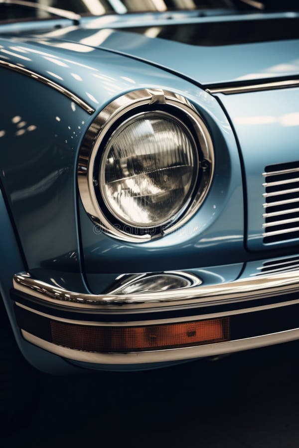 Close-up View of a Car S Headlight and Front Bumper. Perfect for ...