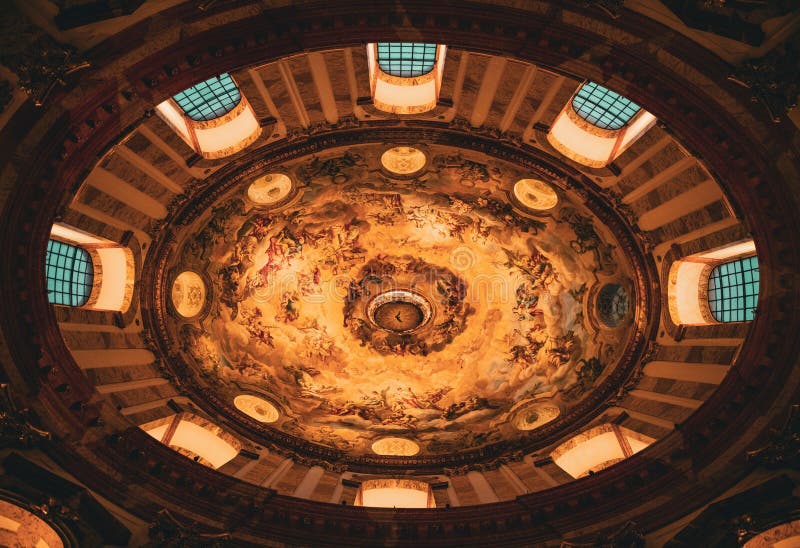 Close-up View of a Ceiling in an Interior Space with Multiple Windows ...