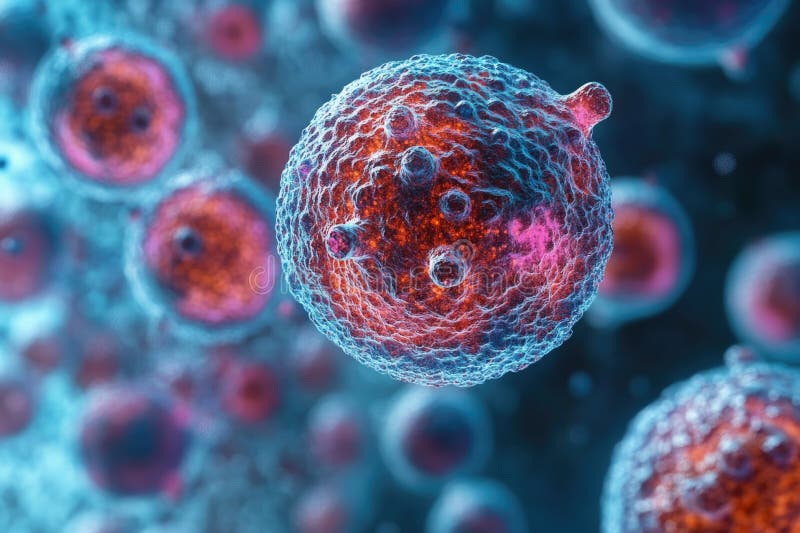 A Close-up View of a Cell Sample with Numerous Cells Stock Photo ...