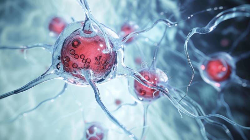 A Close-up View of Cells, Representing a Scene Under a Microscope. the ...