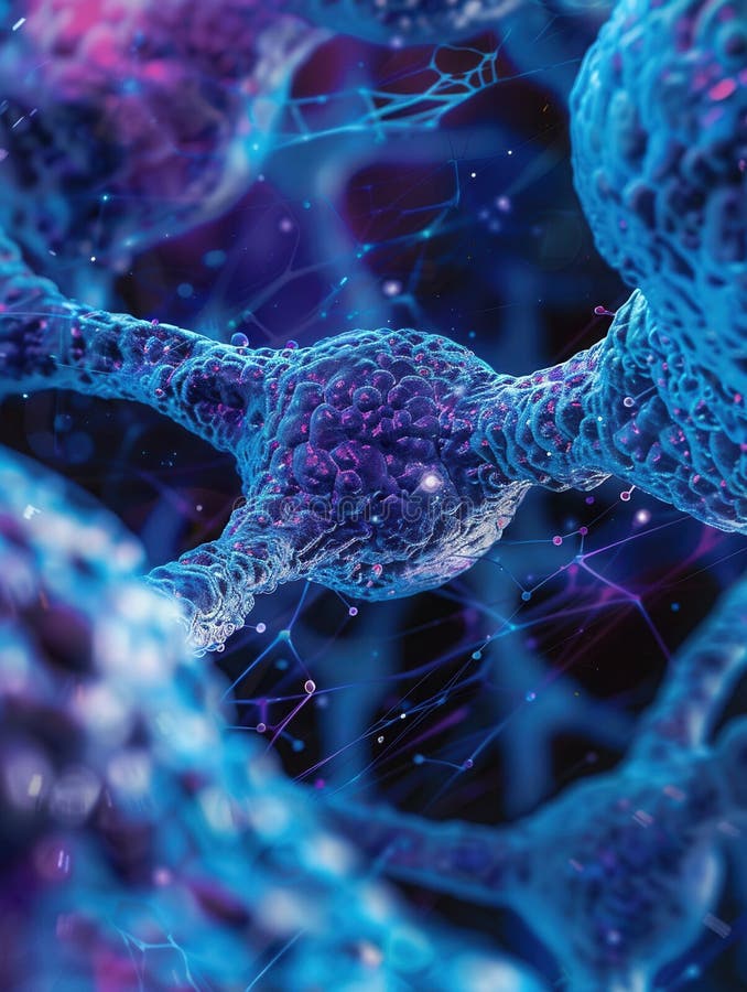 Close-up View of Cellular Structures Showcasing Visible Nuclei and DNA ...