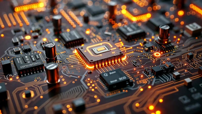 Close-up of a CPU on a Motherboard Stock Footage - Video of motherboard ...
