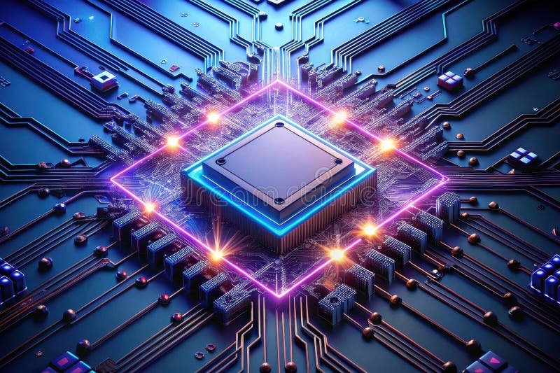 Neon Glowing Motherboard Stock Illustrations – 8,145 Neon Glowing ...