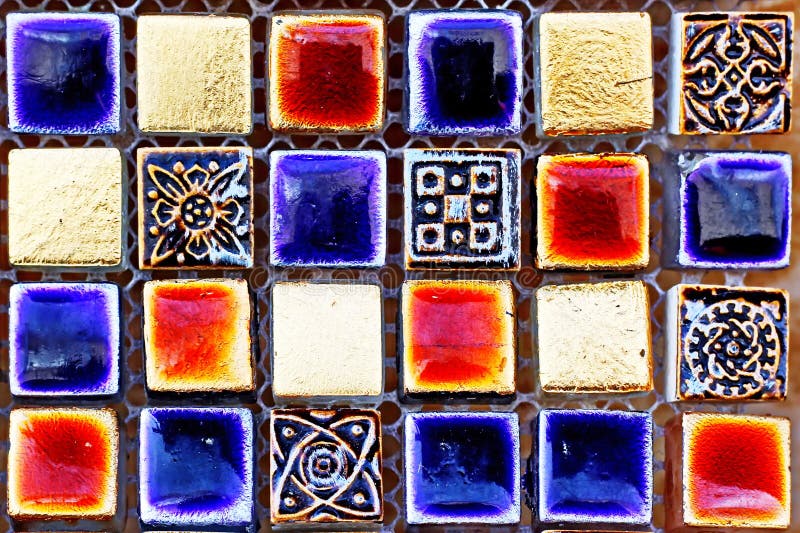 A Close-up View of Ceramic Tile and Small Brick Used for Facing Wall ...