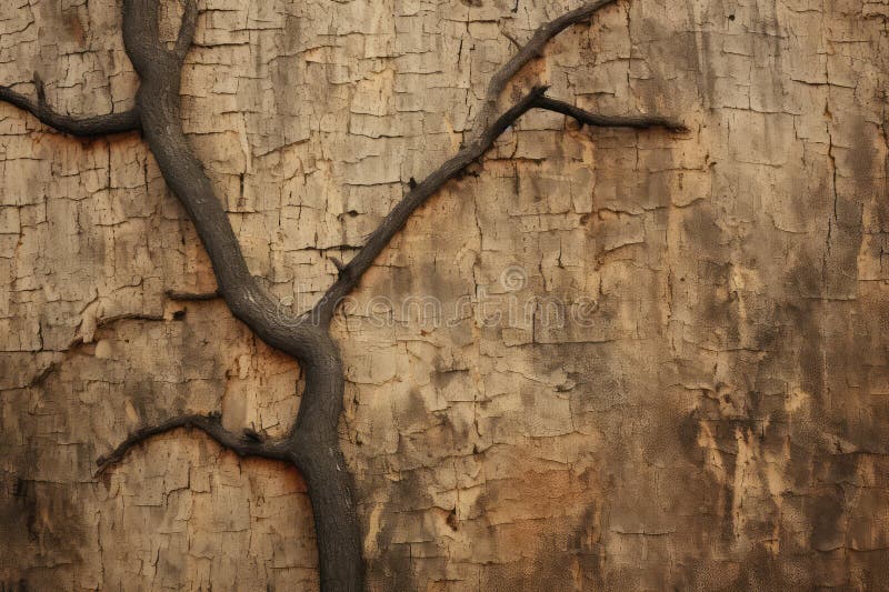 Charred Tree Bark Revealing Textures after a Forest Fire Stock ...