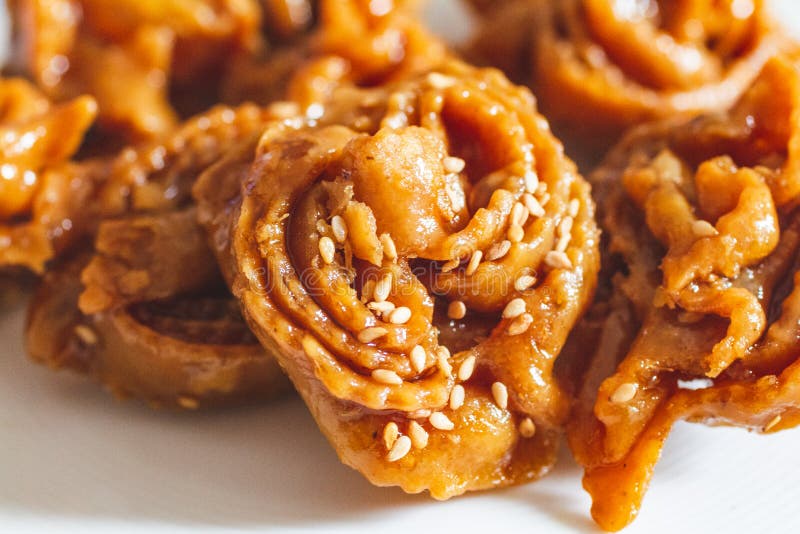 Chebakia -moroccan National Dessert. Stock Image - Image of meal ...