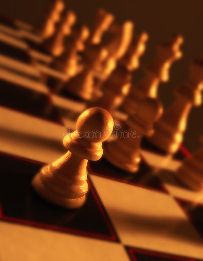 Close Up View of Chess Board Showing White Pieces Stock Image - Image ...