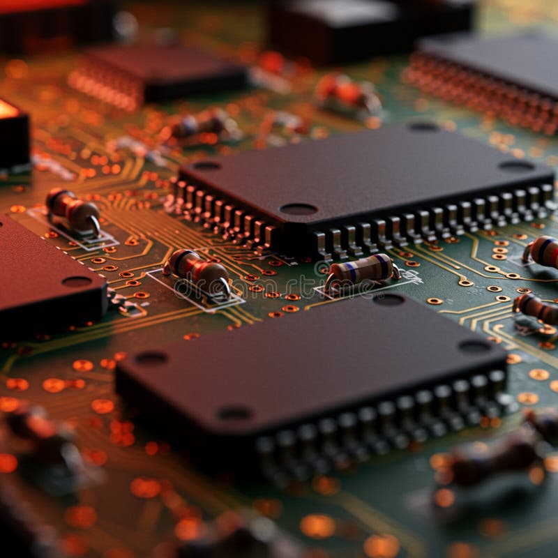 Closeup Texture Integrated Circuit Stock Illustrations – 1,764 Closeup ...