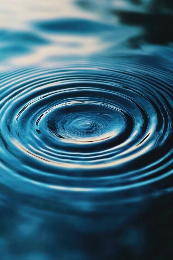 Close Up View Circular Object Partially Submerged Water Stock Photos ...