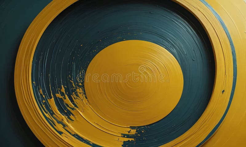 Close-up View Circular Object with Yellow and Blue Gradient, Featuring ...