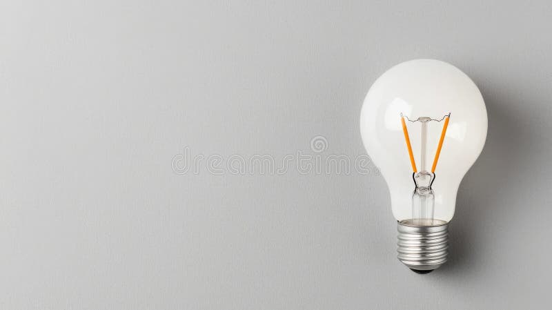 A Close-up View of a Classic Incandescent Light Bulb Stock Illustration ...