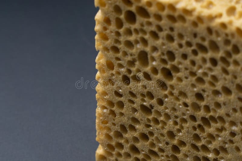 Close Up View of Cleaning Sponge, Mesh Structure Pattern on Black ...