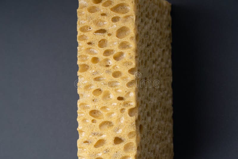 Close Up View of Cleaning Sponge, Mesh Structure Pattern on Black ...