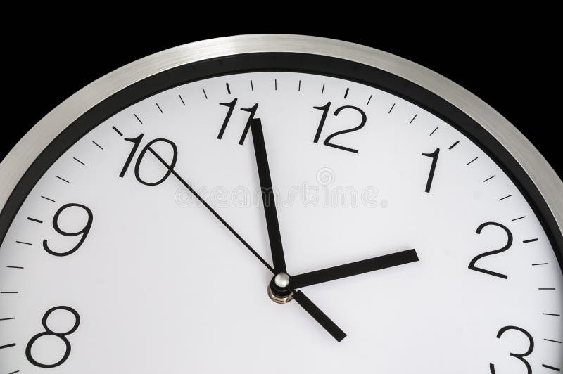Close-up View of Clock - Deadline and Time Concept Stock Photo - Image ...