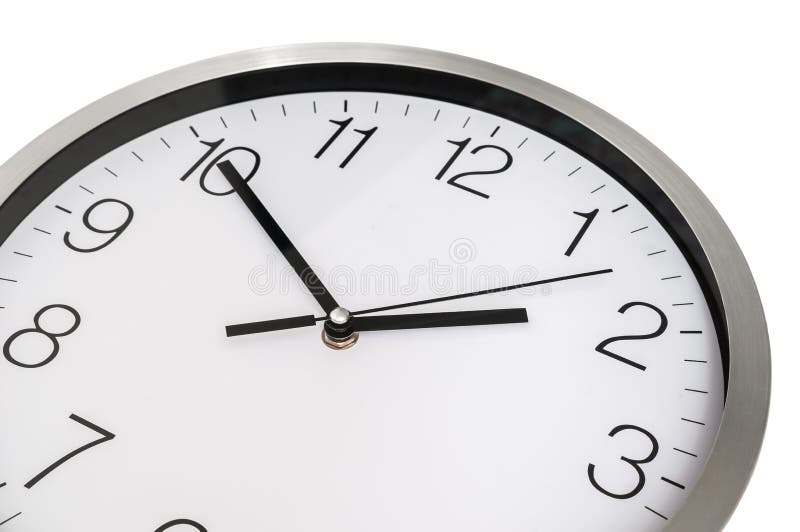 Close-up View of Clock - Deadline and Time Concept Stock Photo - Image ...