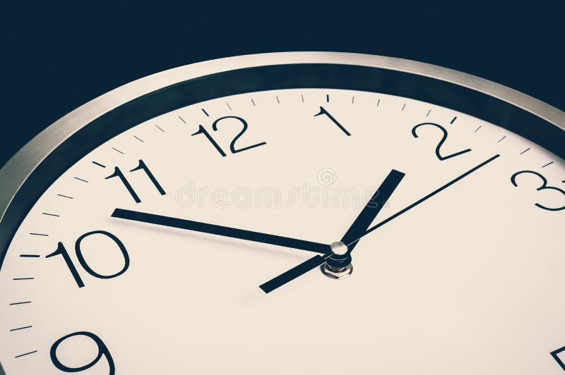Close-up View of Clock - Deadline and Time Concept Stock Image - Image ...