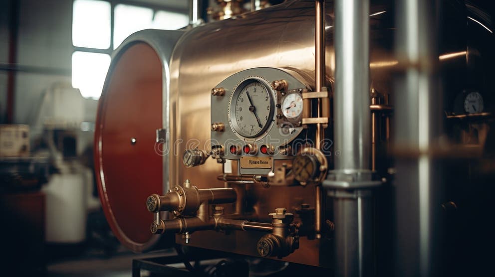 A Close-up View of a Clock on a Machine. Perfect for Industrial, Time ...