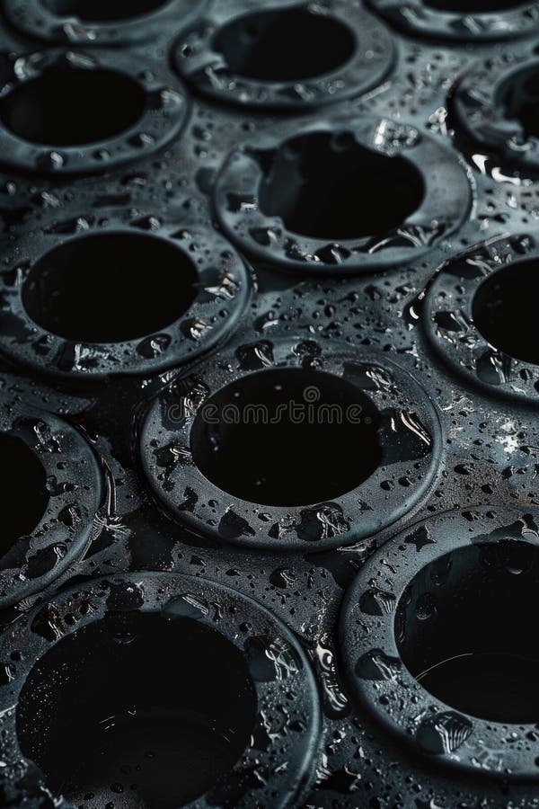 A Close-up View of a Cluster of Black Circles Stock Photo - Image of ...