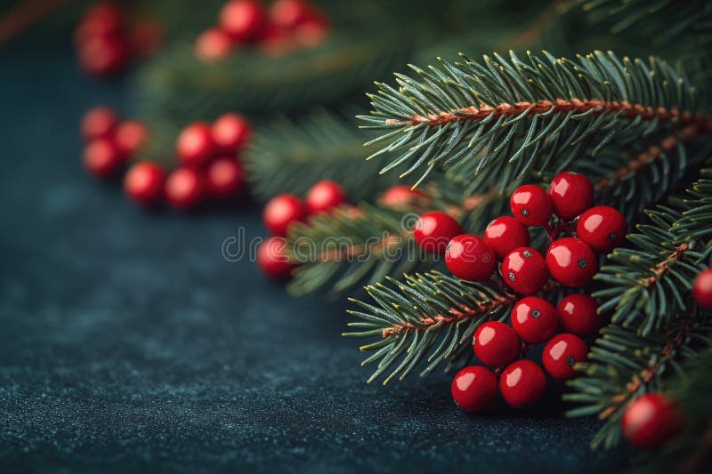 Close-up View of a Cluster of Bright Red Berries Stock Image - Image of ...