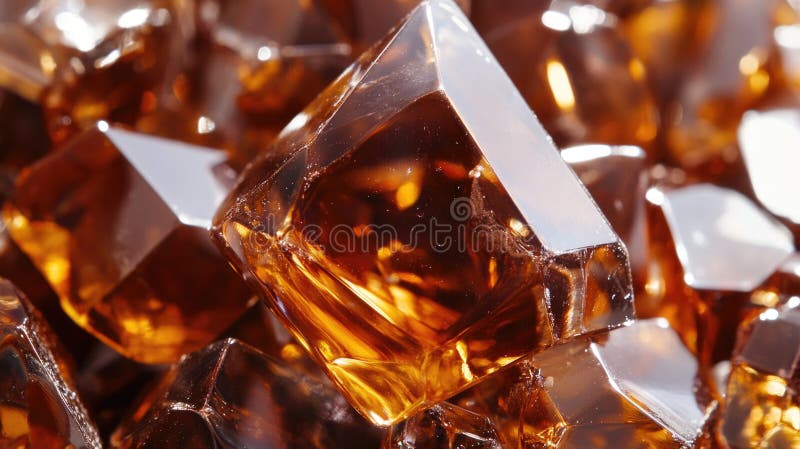 Close-up View of a Cluster of Brown Crystals Stock Photo - Image of ...