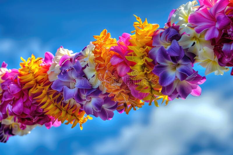 A Close-up View of a Cluster of Flowers Growing on a Branch Stock Photo ...
